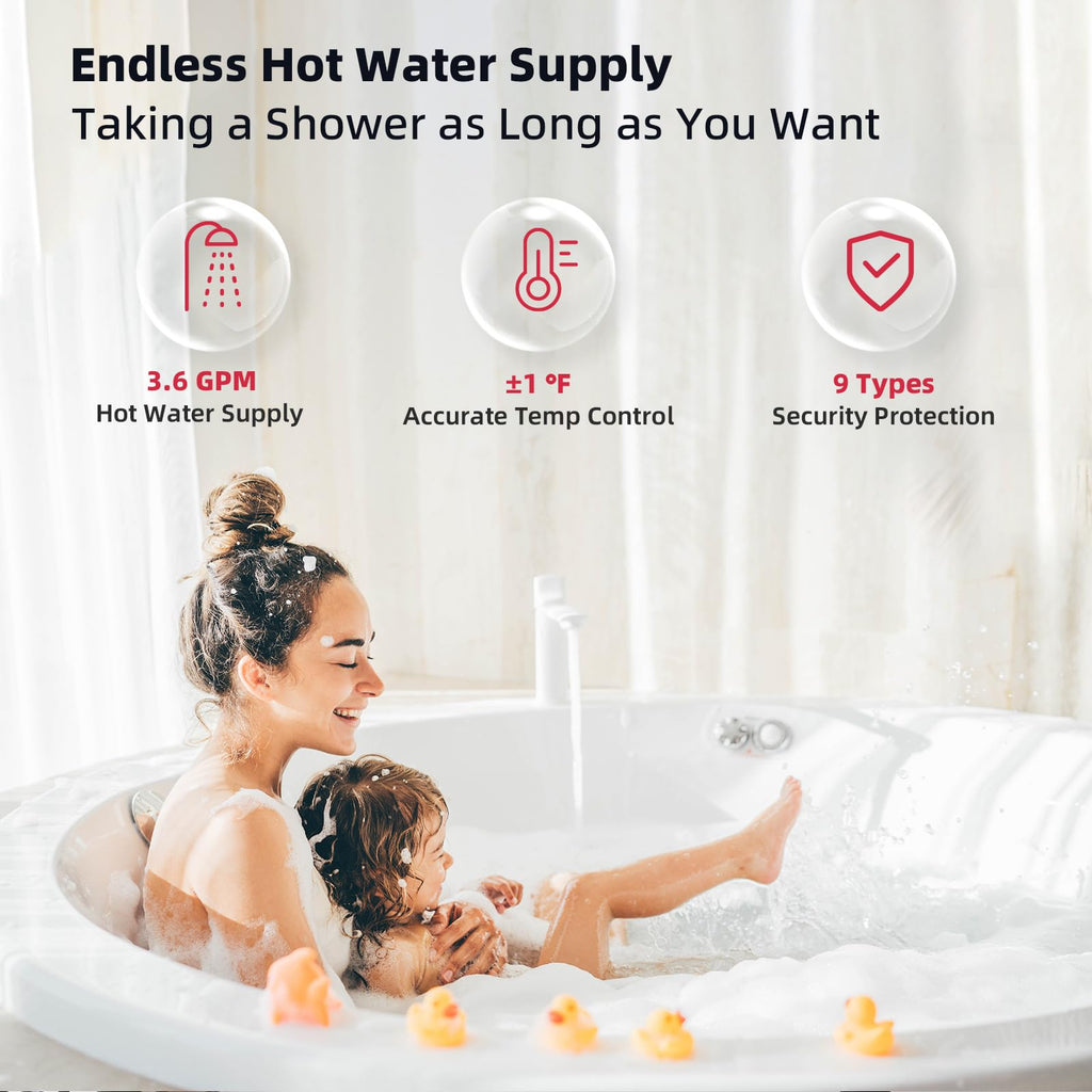 Indoor Natural Gas&Propane Tankless Water Heater, 4.1 GPM, 80,000 BTU ...