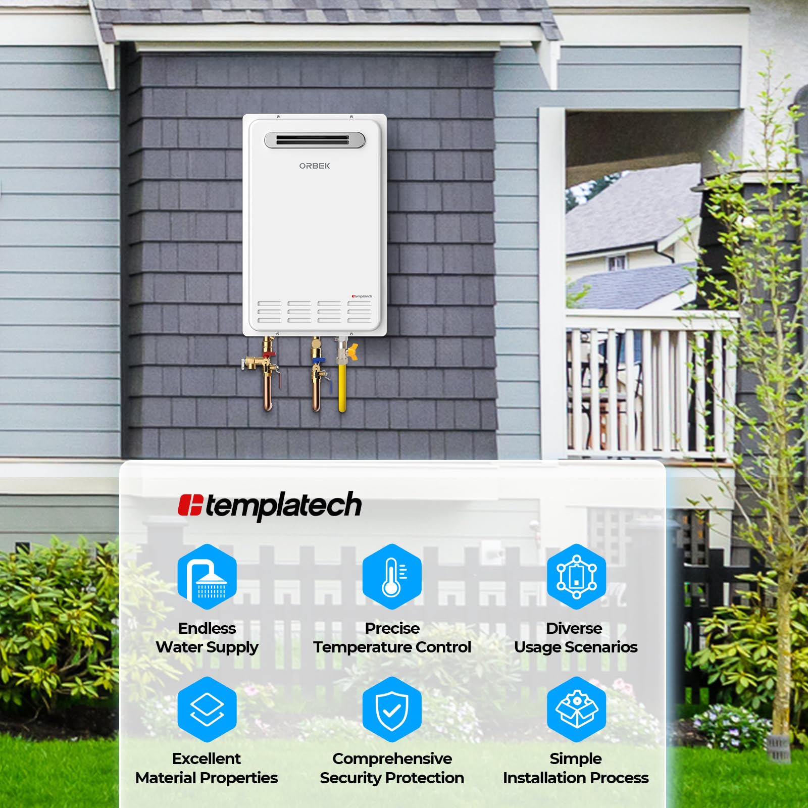 Outdoor tankless water heater store